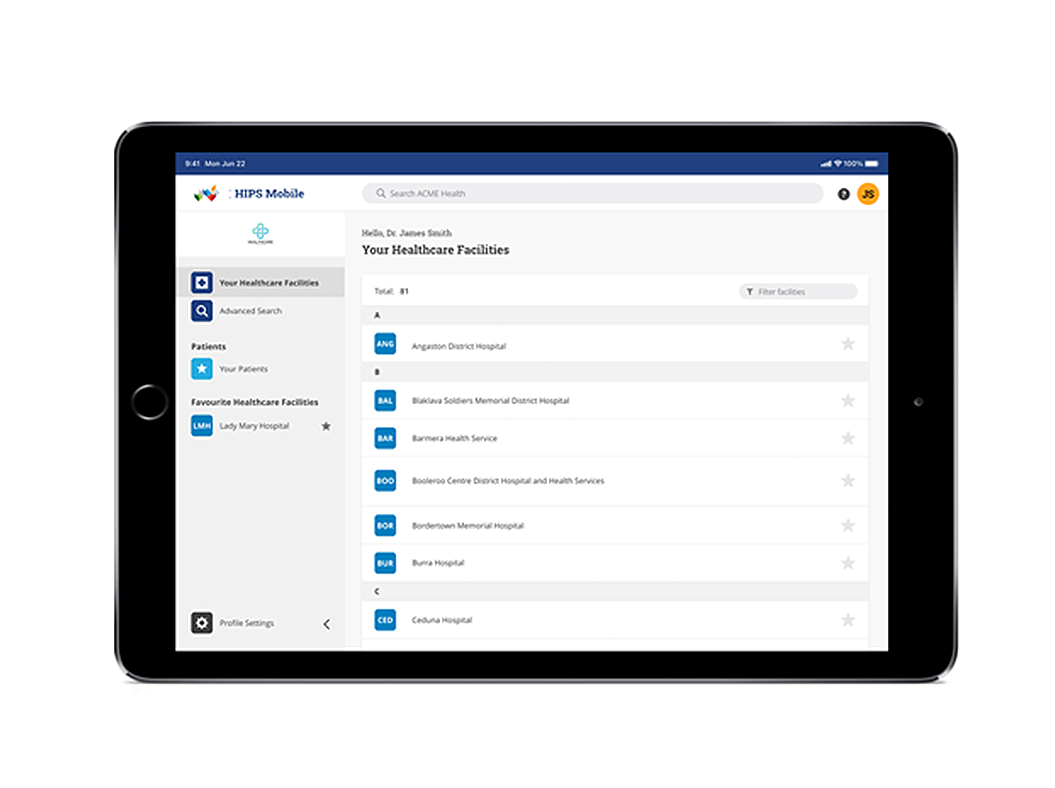 Healthcare Information Provider Service (HIPS) | Australian Digital ...